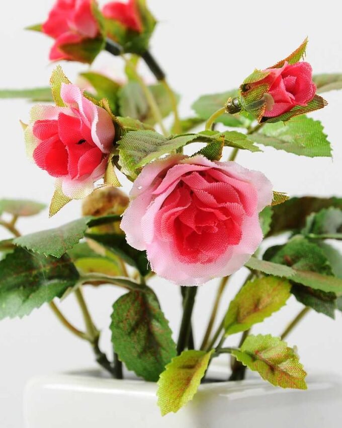 13CM ROSE IN CERAMIC POT GS-0338105 - Silk Flowers Factory|Artificial ...