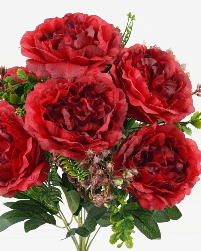 Artificial Flower 26*26*45cm Peony *9 bush GS-36623050-R1 - Silk ...